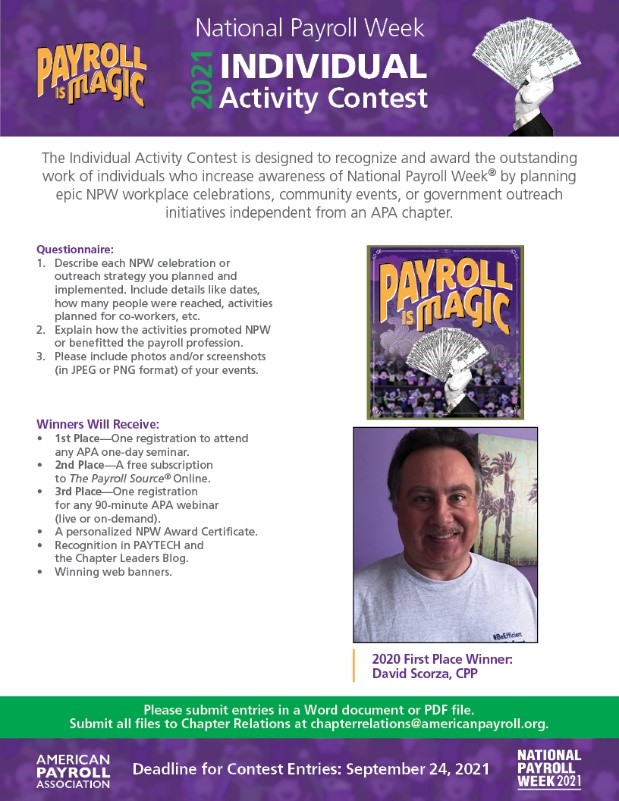 Showcase Your Payroll Magic in the NPW Individual Contests